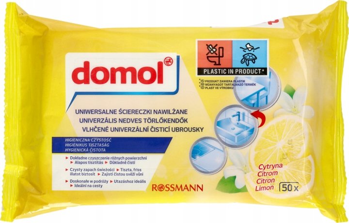 DOMOL ŚCIERECZKI NAWILŻANE UNIWERSALNE CYTRYNOWA - Domol | Sklep EMPIK.COM