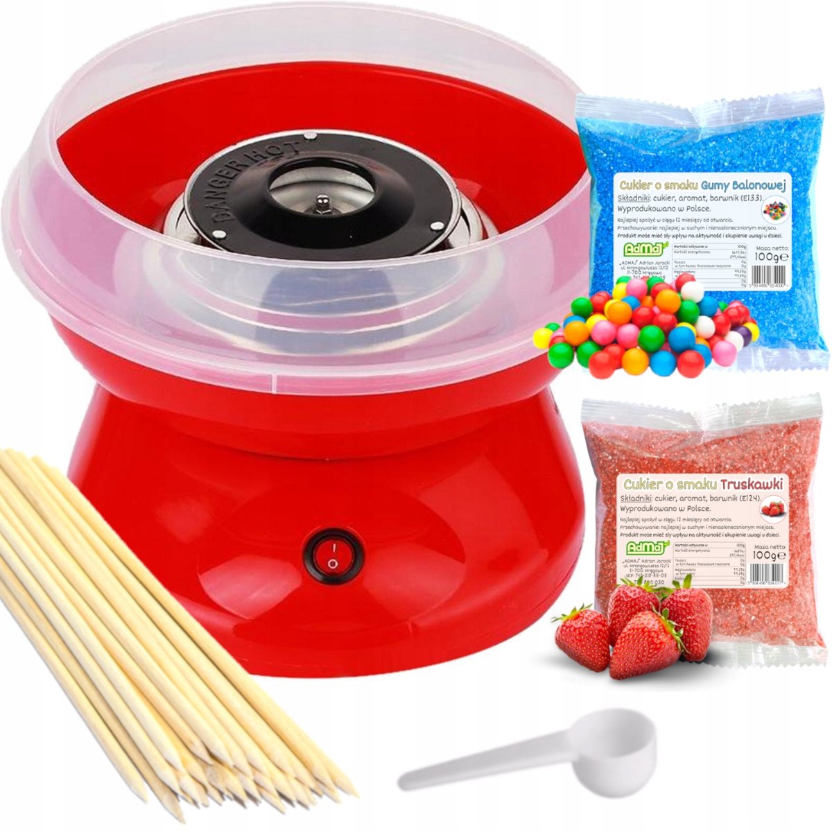 Domowa Maszyna Do Waty Cukrowej Maszynka Do Robienia Waty + Cukier 2X 100G - ADMAJ | AGD Sklep ...
