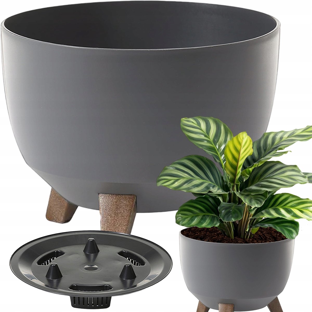 DONICZKA KWIETNIK MISA OSŁONKA DONICA SKRZYNIA WKŁAD ANTRACYT 23 x 29cm - Inna marka | Sklep ...