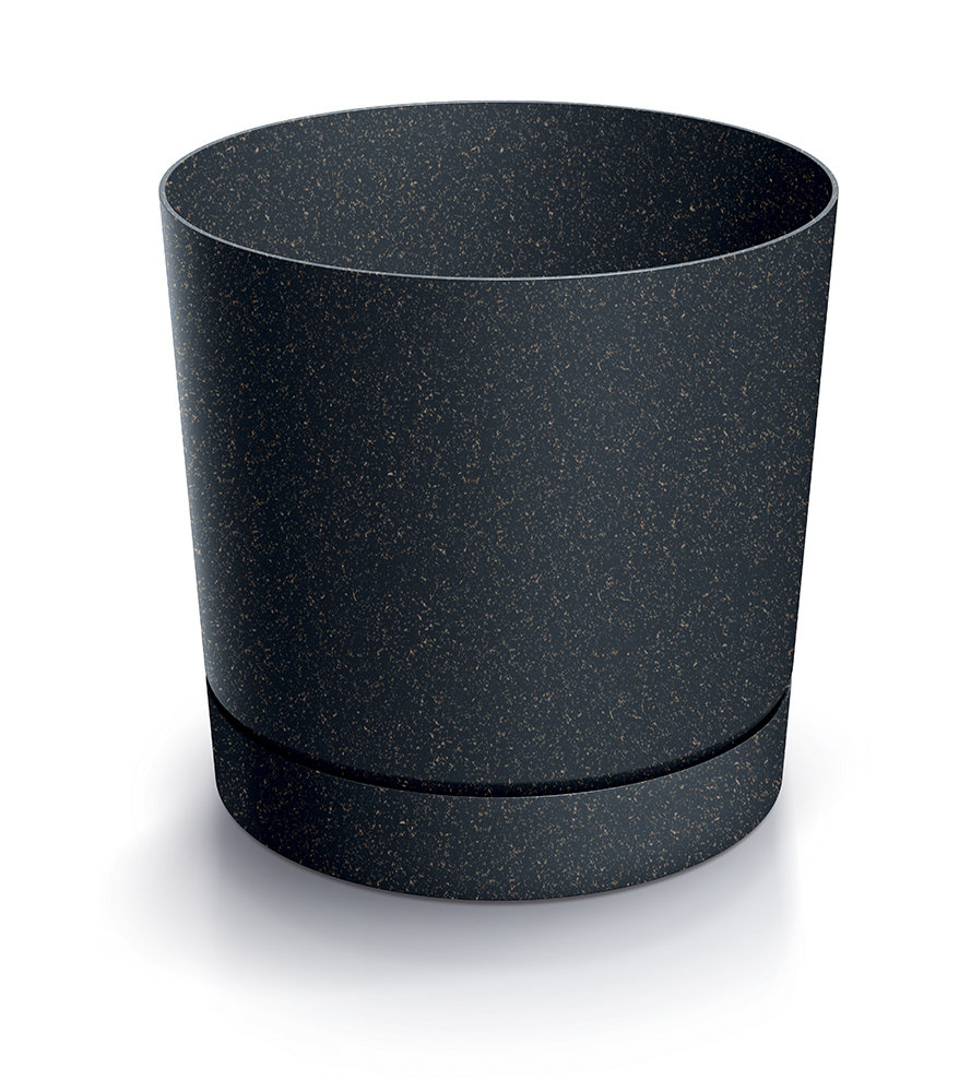 Doniczka Tubo P Wood antracyt ECO - 18 cm - PROSPERPLAST | Sklep EMPIK.COM