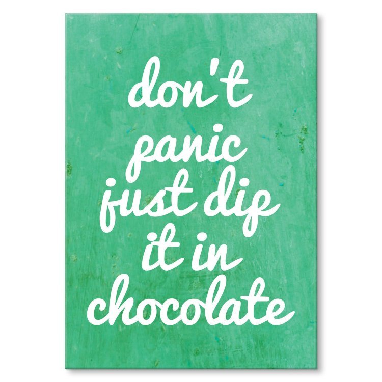Dont panic, chocolate Metalowy Plakat Blacha dekoracyjna Tabliczka ...