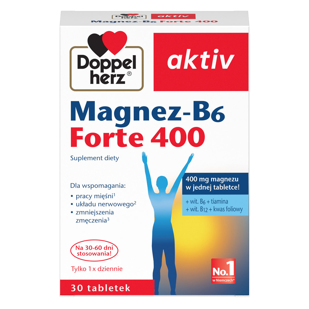 Doppelherz Aktiv Magnez-B6 Forte, Tabletki, 30szt. | Sklep EMPIK.COM