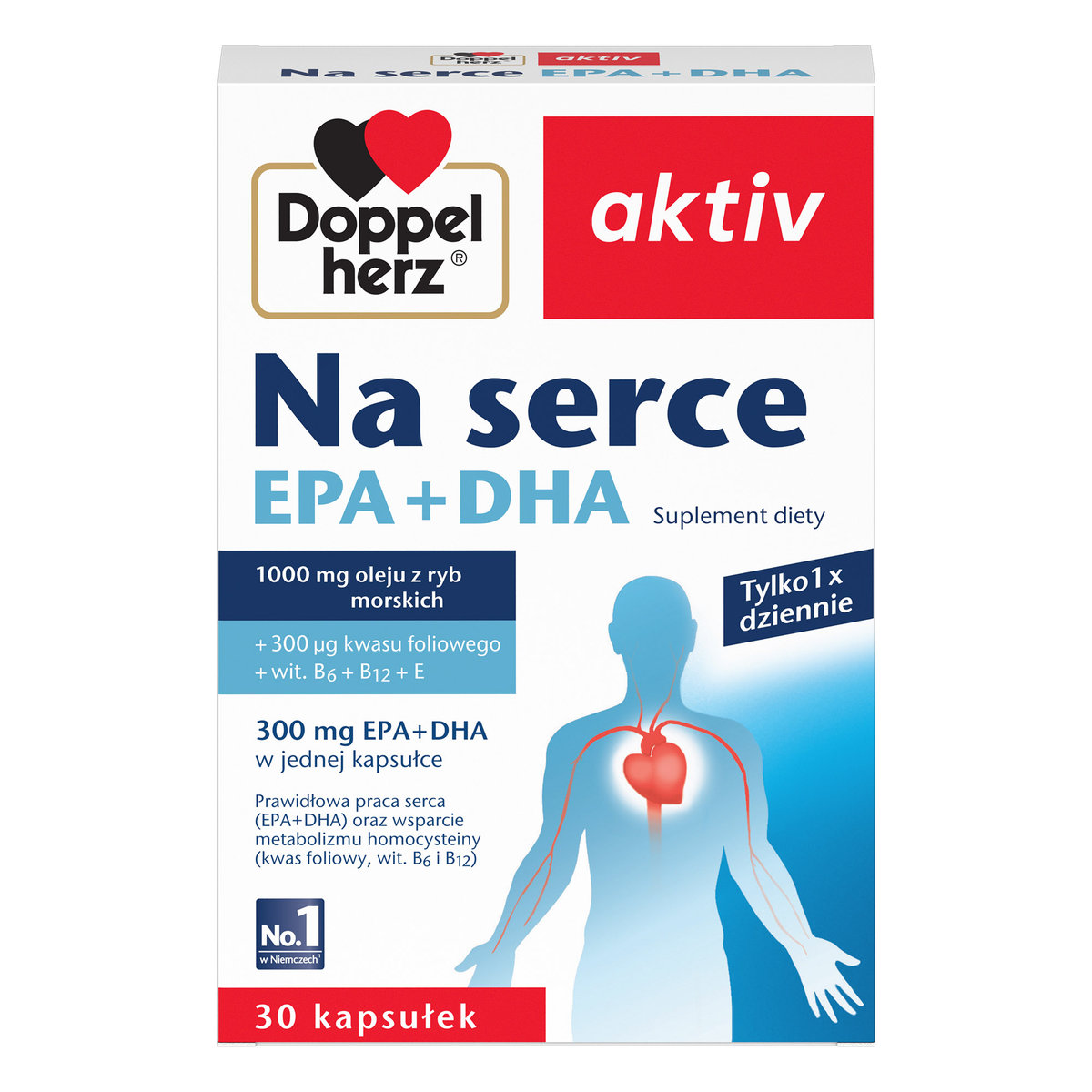 Doppelherz, Aktiv, Suplement diety na serce EPA DHA, 30 kaps. | Sklep EMPIK.COM