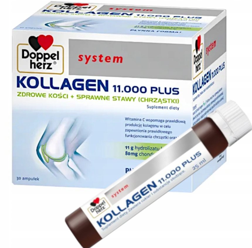 Doppelherz, Kolagen 11.000 Plus Idealny Na Zdrowe Stawy I Kości, Owoce leśne, 30 ampułek | Sklep ...