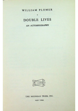 Double lives - William Plomer | Książka w Empik