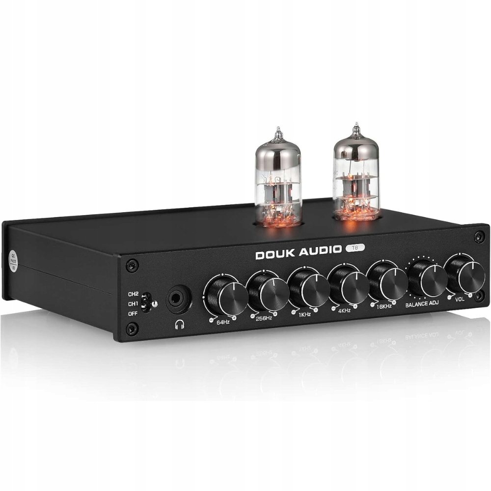Douk Audio HiFi 5-Pasmowe EQ i XLR - Przedwzmacniacz Premium z Lampą ...