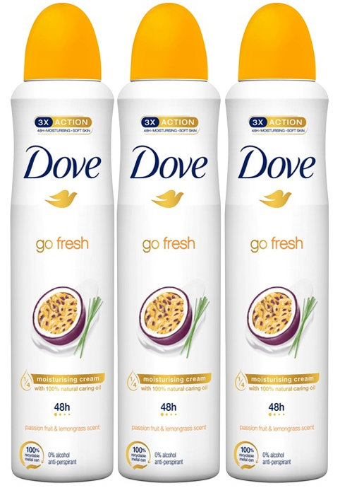Dove Antyperspirant Passion Fruit Lemongrass 250Ml X3 | Sklep EMPIK.COM
