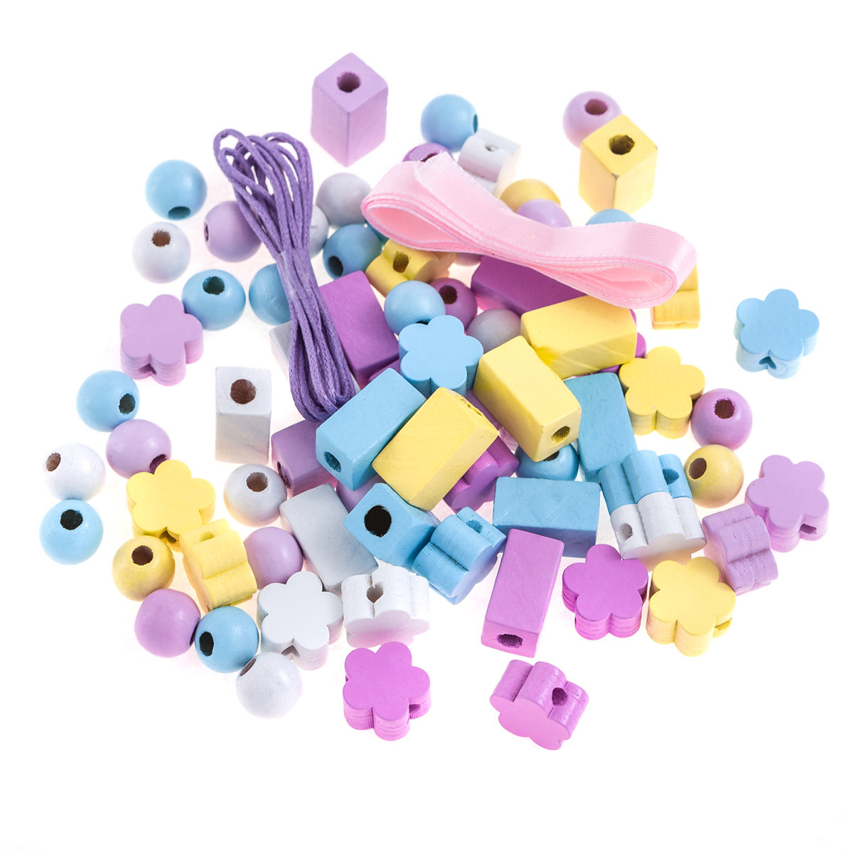 dp Craft, koraliki drewniane w słoiczku pastelowe 150 szt. mix - dp Craft | Sklep EMPIK.COM