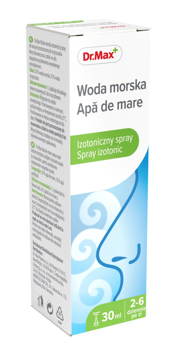 Dr.Max, Woda Morska izotoniczny spray do nosa, 30 ml | Sklep EMPIK.COM