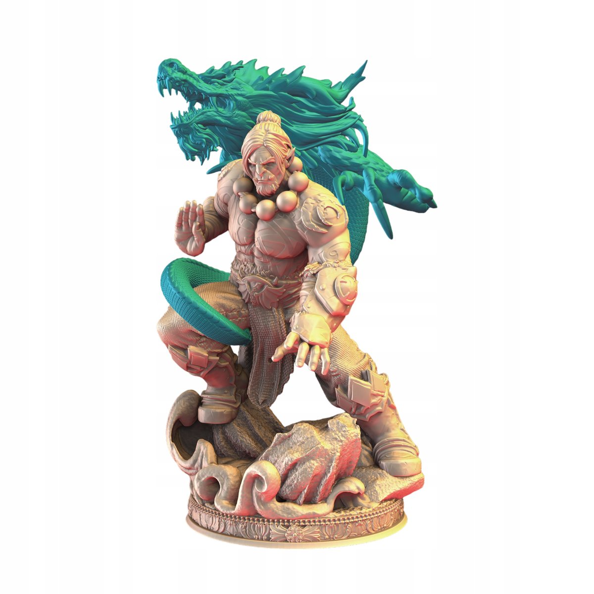 Draak Smocza Dusza Ork Mnich Figurka 12k + Podstawa do DND D&D druk 3D ...