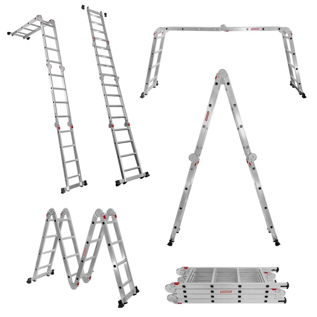 Drabina aluminiowa przegubowa składana wielofunkcyjna WERKBERG 4x4 ...