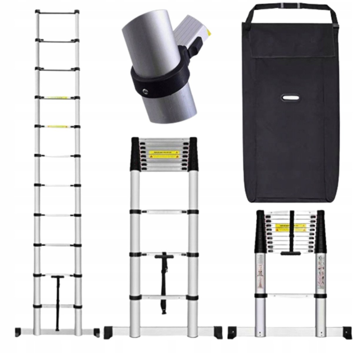 Drabina teleskopowa składana przystawna 4,4 150 kg ABIKO - Inna marka ...