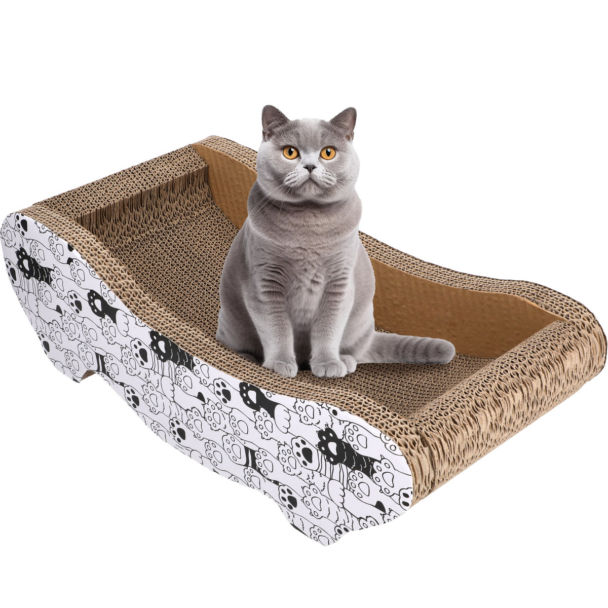 Drapak Dla Kota Tekturowy Duży Legowisko Do Drapania Leżak Kartonowy ...