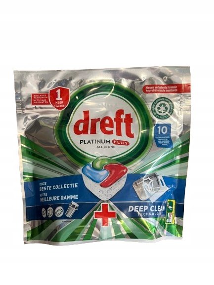 Dreft Platinum Plus All in One kapsułki do zmywarki Original 10 sztuk ...