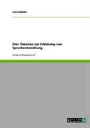 Drei Theorien zur Erklärung von Sprachentwicklung - Mahlke Jutta ...