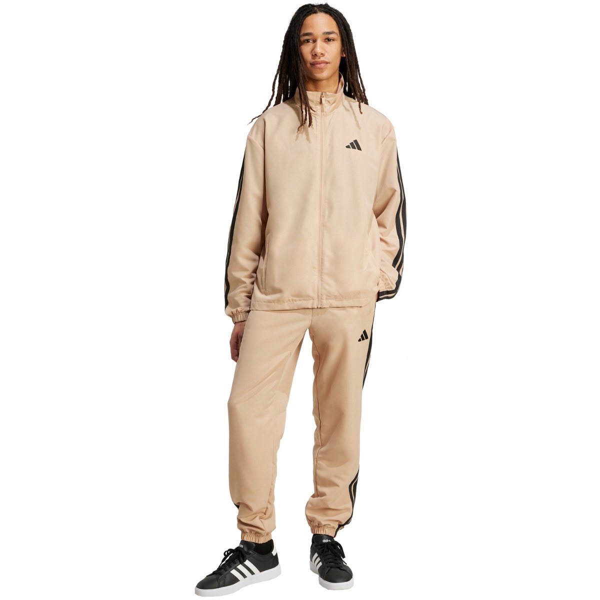 Dres męski adidas Sportswear Basic 3-Stripes Woven beżowy JX3149 2XL ...