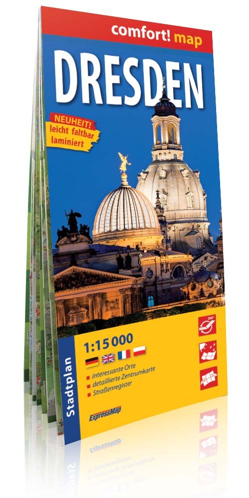 Dresden. Plan miasta 1:15 000 - Opracowanie zbiorowe | Książka w Empik