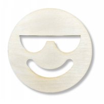 Drewniana Emotka Dekor Emotka Usmiech Drewniana Podstawka Koło ...