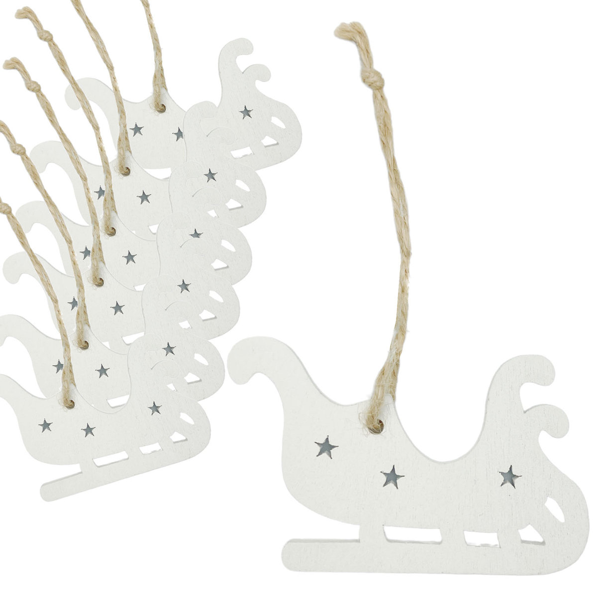 Drewniane Zawieszki Bombki Na Choinkę Sanki 6Szt - Inna marka | Sklep EMPIK.COM