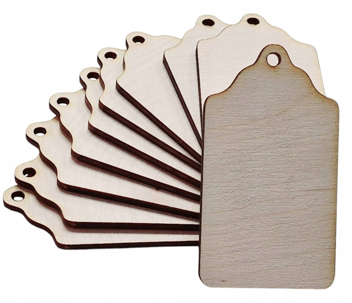 Drewniane zawieszki na prezenty 4,5x8cm Loveart Bileciki do prezentów 10szt - Loveart | Sklep ...