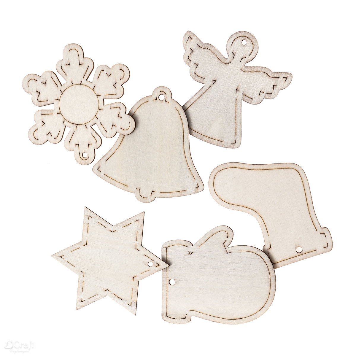 Drewniane Zawieszki Świąteczne 6 Szt. - dpCraft | Sklep EMPIK.COM