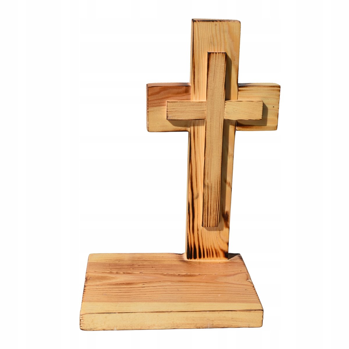 DREWNIANY KRZYŻ PODSTAWA z krzyżem do STROIKA Podpalane Drewno Na Cmentarz - Inna marka | Sklep ...