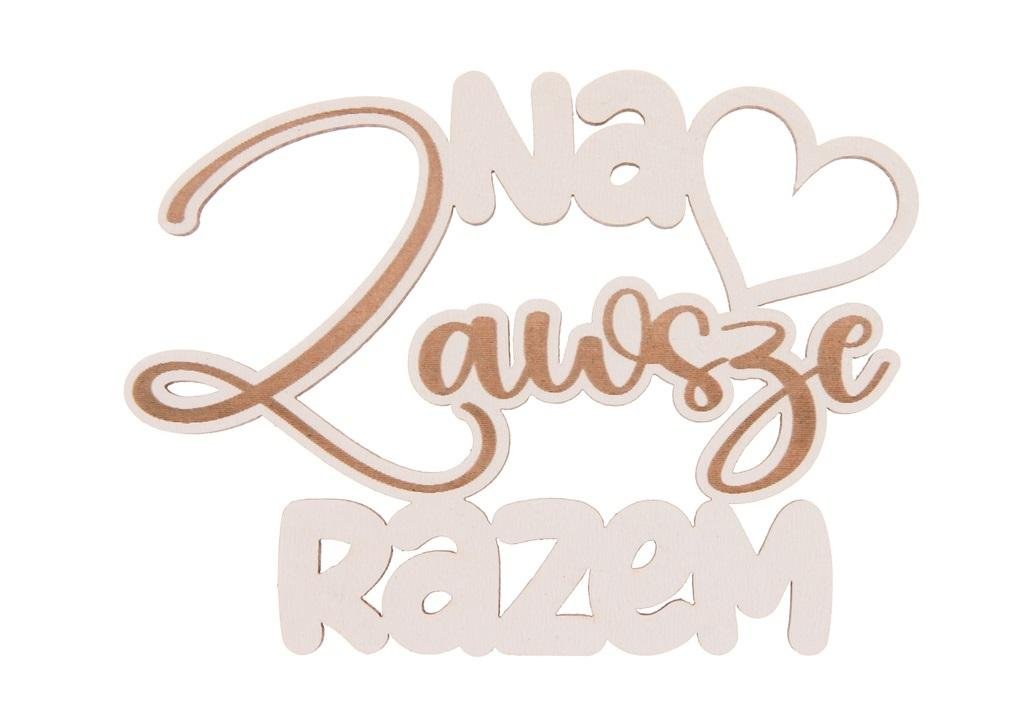 Drewniany napis - Na zawsze razem 5szt biały - Inna marka | Przyjęcia i ...