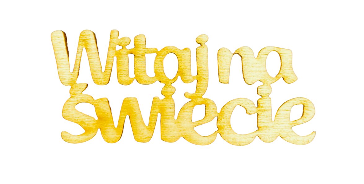 Drewniany Napis Witaj Na Świecie Scrapki 5,5Cm - Clanstore | Sklep EMPIK.COM