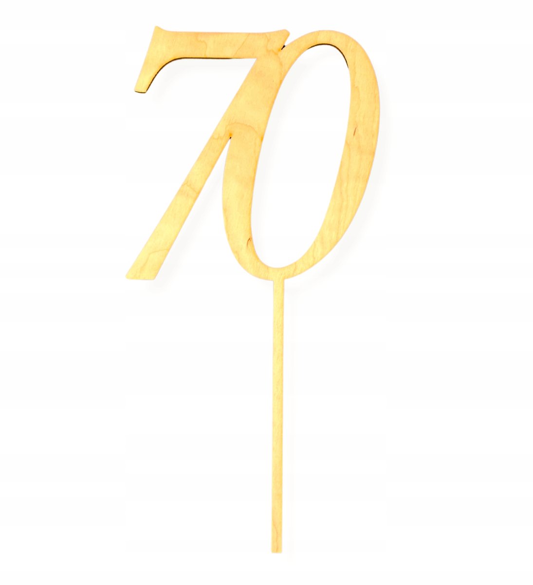 Drewniany Topper Liczba 70 Na Piku Na Urodziny Tort Dekor Decoupage ...