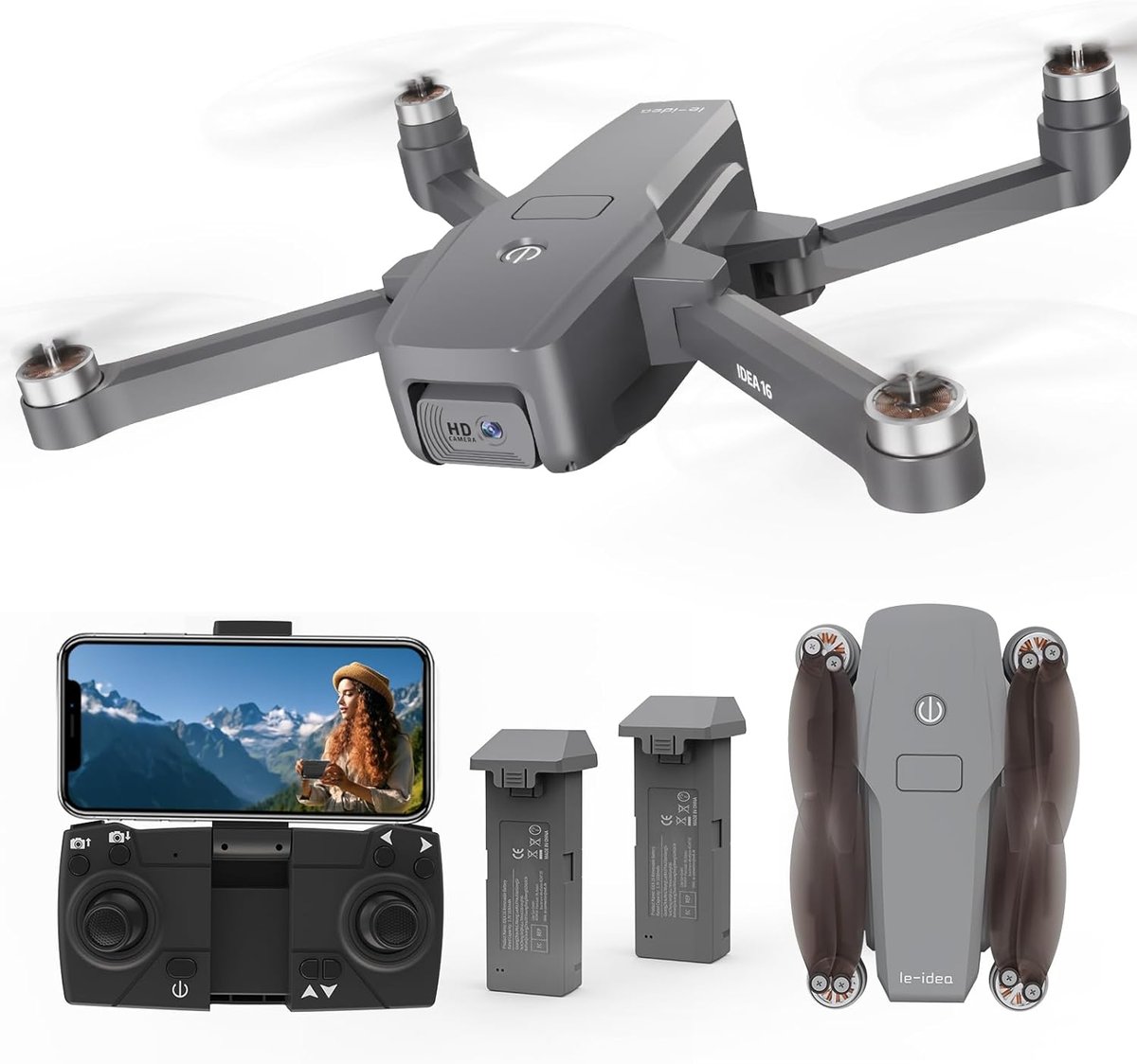Dron 4K IDEA16/IDEA16P z silnikiem bezszczotkowym, WiFi 5GHz, Używany ...