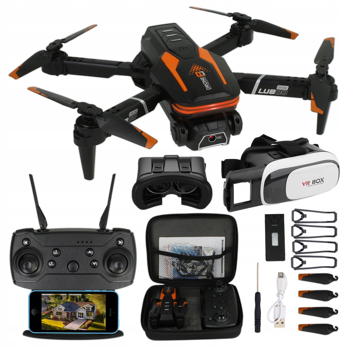 Dron dla Dzieci z Kamerami Wi-Fi Podgląd na Żywo A.Powrót Zawis + Gogle VR - Stator | Sklep ...