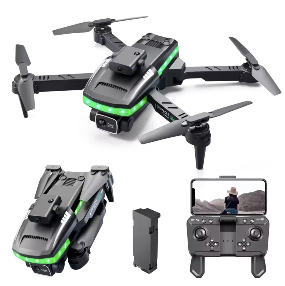 Dron z KAMERĄ 3x AKUMULATOR 400m TORBA żyroskop OMIJANIE PRZESZKÓD ...