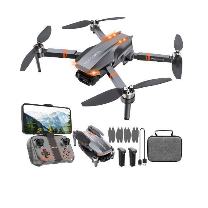 Dron z kamerą TOPRCBOXS Q12 składany dron RC ze światłami LED - Inna ...