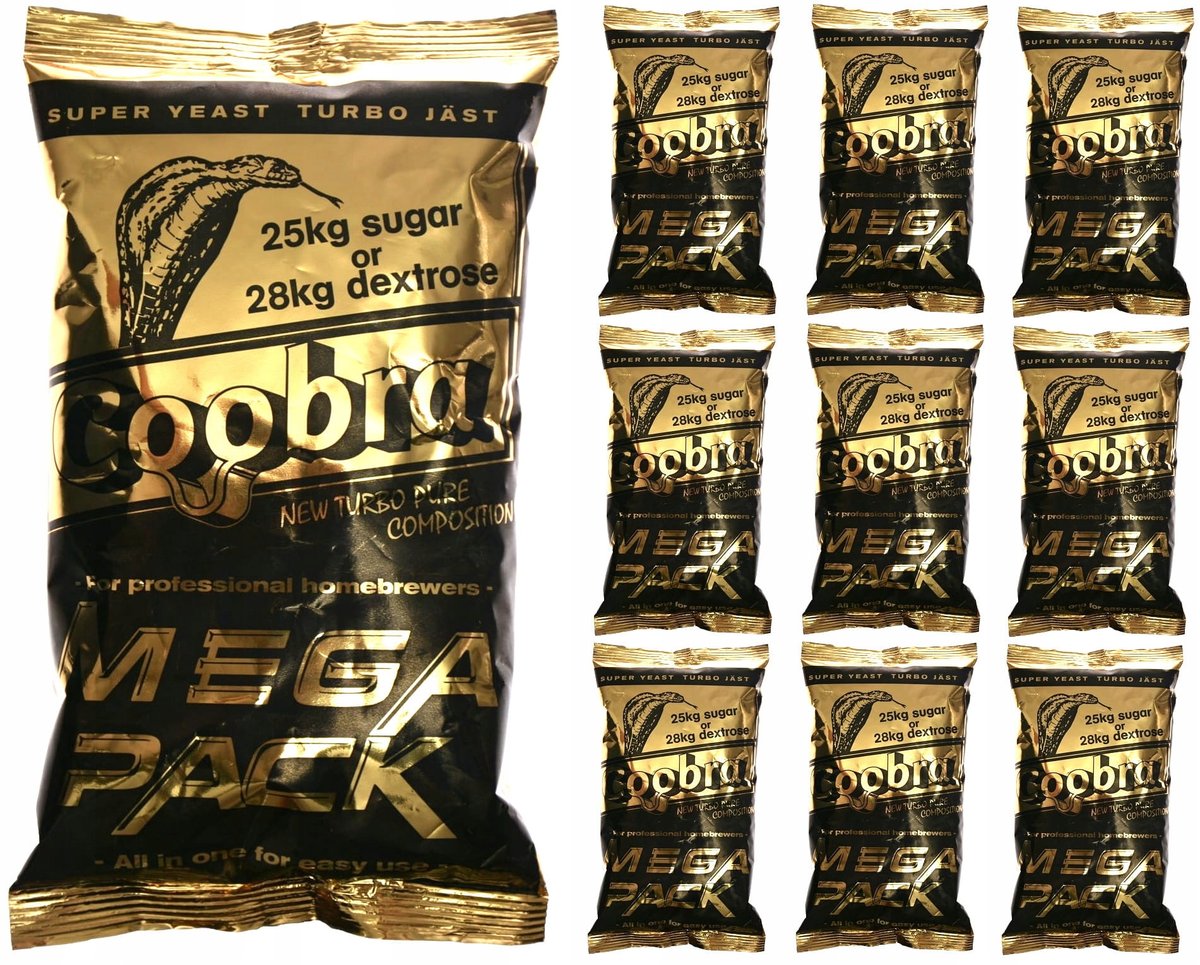 drożdże gorzelnicze cobra Coobra Megapack 10szt - CBF Drinkit | Sklep ...