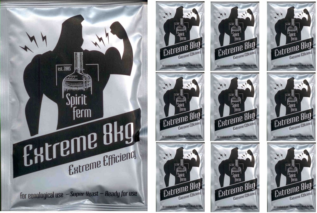Drożdże gorzelnicze Spirit Ferm EXTREME 8kg 10szt - SpiritFerm | Sklep ...