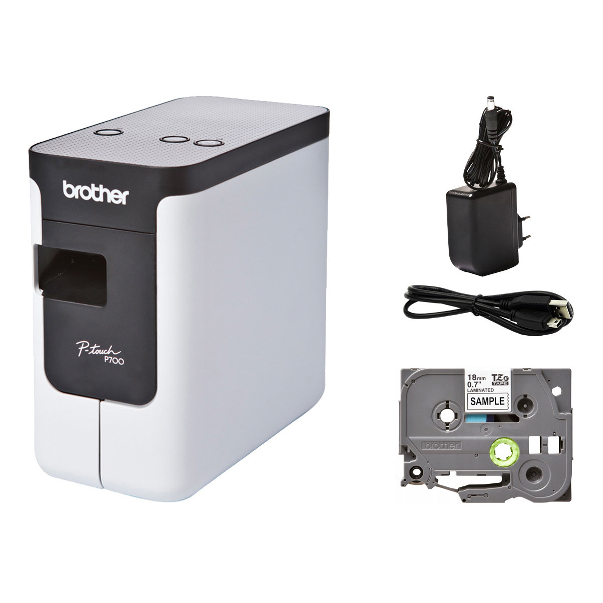 Drukarka brother pt-p700 + tze-251 24mm biała - Brother | Sklep EMPIK.COM