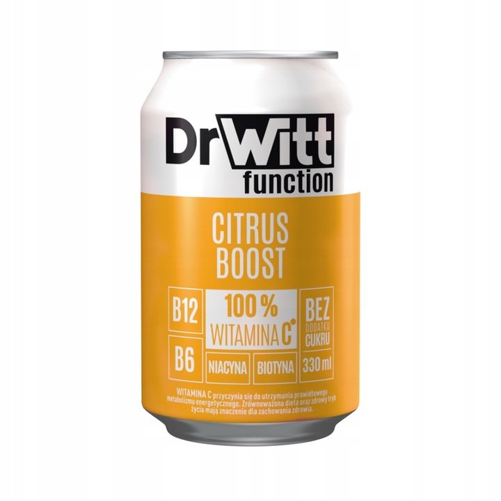 DrWitt Napój gazowany o smaku cytrynowym z dodatkiem witamin 330 ml - DrWitt | Sklep EMPIK.COM