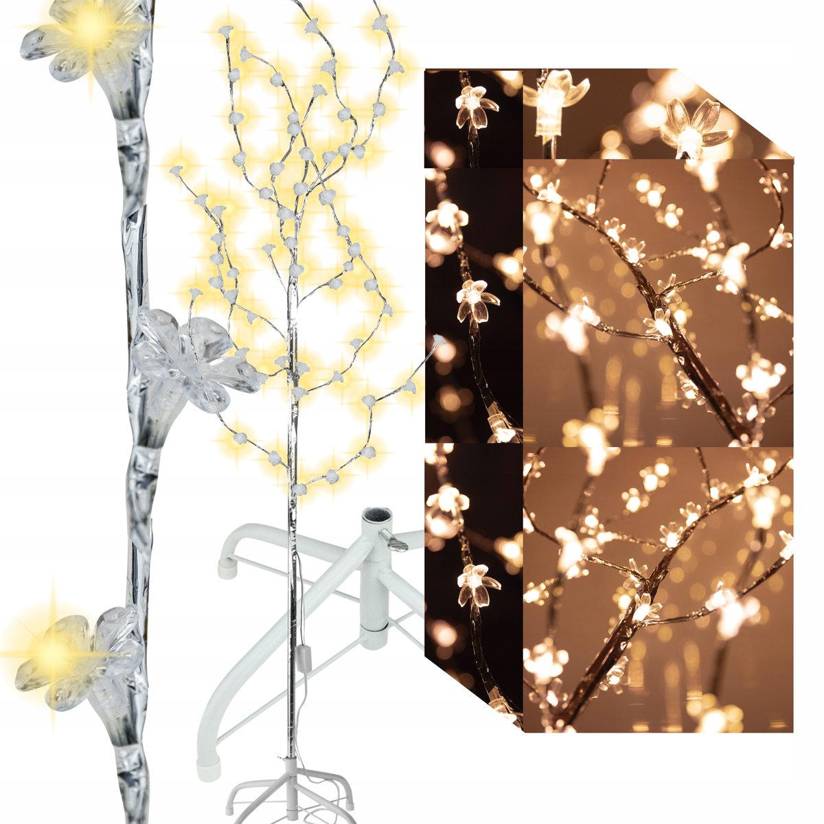 DRZEWKO LED ŚWIECĄCE LAMPA LAMPKI BRZOZA DEKORACJA OZDOBA TARAS ...