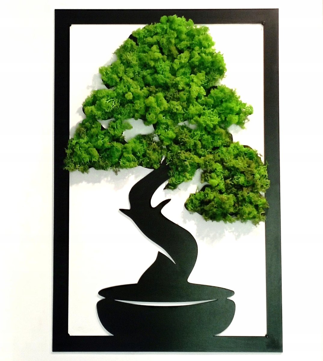 Drzewko Życia Żywy obraz Bonsai Mech Dekoracja do salonu pokoju 60x90 ...