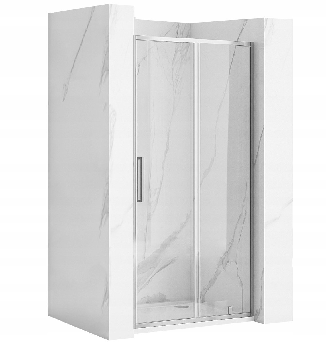 Drzwi Prysznicowe Przesuwne Rapid Slide 130 Chrom - Rea | Sklep EMPIK.COM