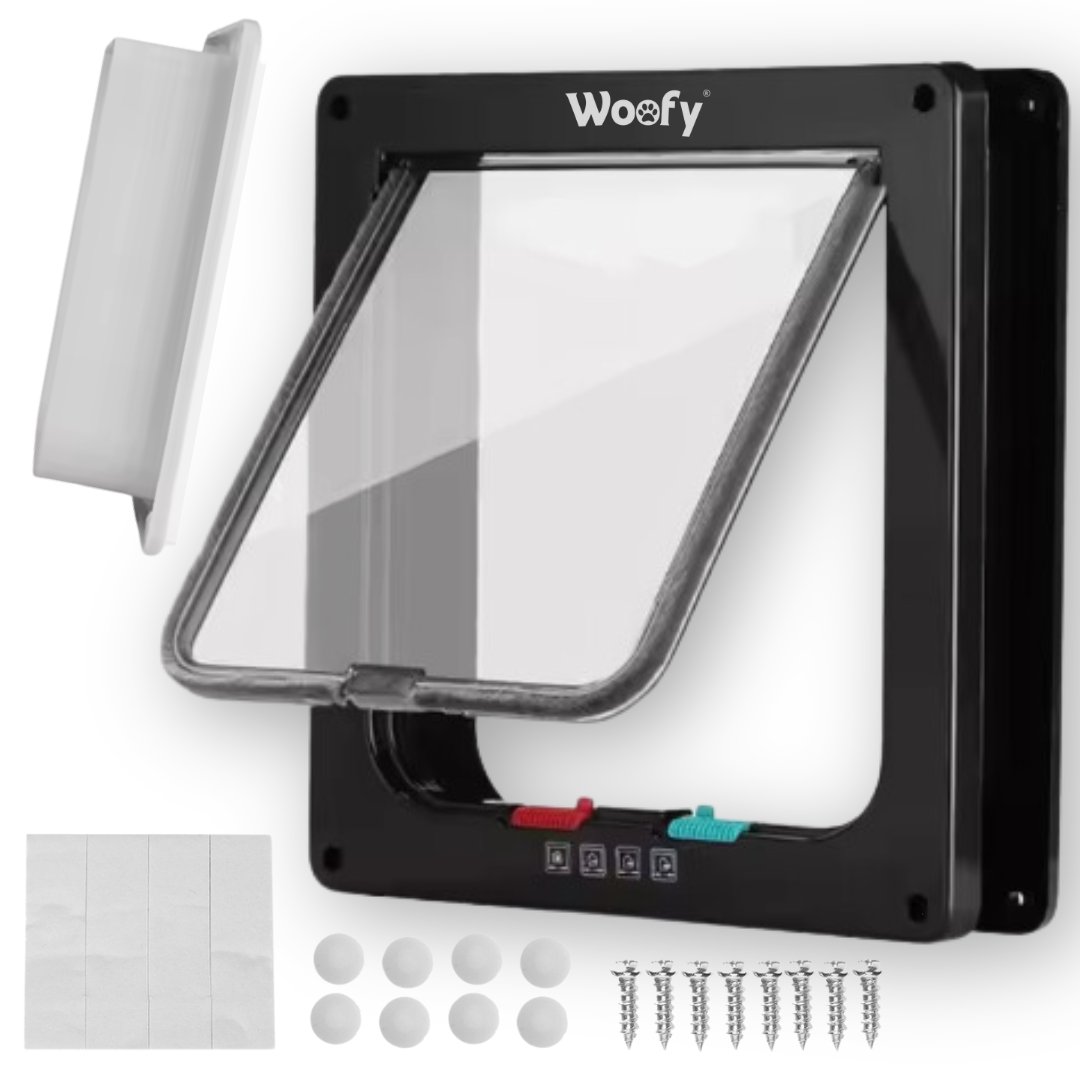 DRZWICZKI WAHADŁOWE DLA KOTA PSA DRZWI DWUSTRONNE Z KLAPĄ 4 SPOSOBY L - WOOFY | Sklep EMPIK.COM