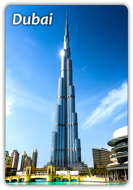 DUBAJ - Emiraty - Wieżowiec - Burdż Chalifa - Magnes na lodówkę - Subliproject | Sklep EMPIK.COM