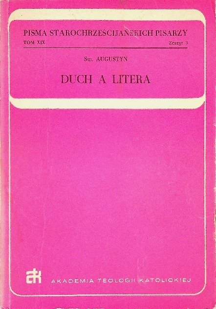 Duch a litera Tom XIX Zeszyt 3 - Święty Augustyn | Książka w Empik