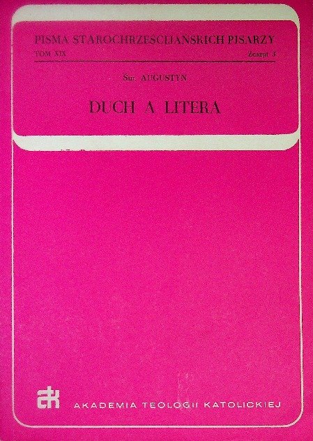 Duch a litera Tom XIX Zeszyt 3 - Święty Augustyn | Książka w Empik