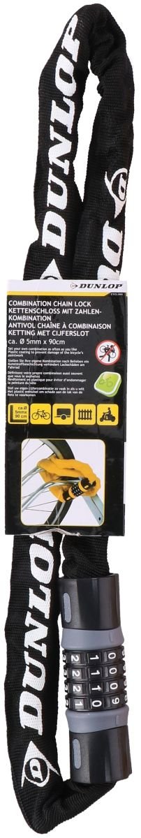 Dunlop, Zapięcie Rowerowe Łańcuch Na Szyfr 90 cm , Czarny - Dunlop | Sport Sklep EMPIK.COM