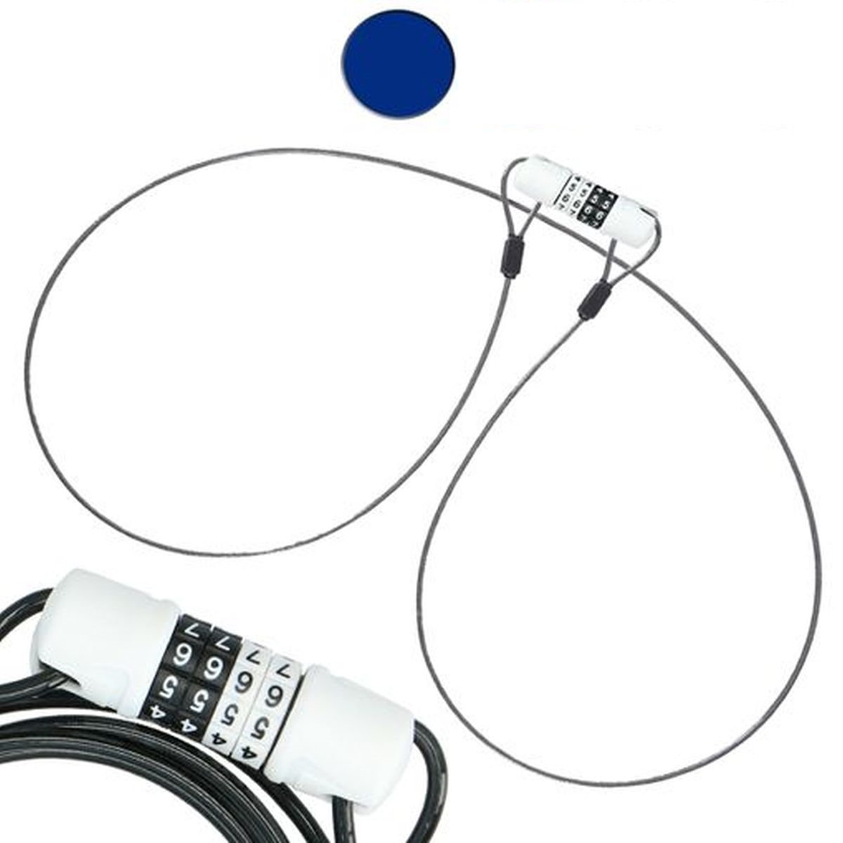 Dunlop, Zapięcie rowerowe linka szyfr 0.4x180cm - Niebieski - Dunlop | Sport Sklep EMPIK.COM