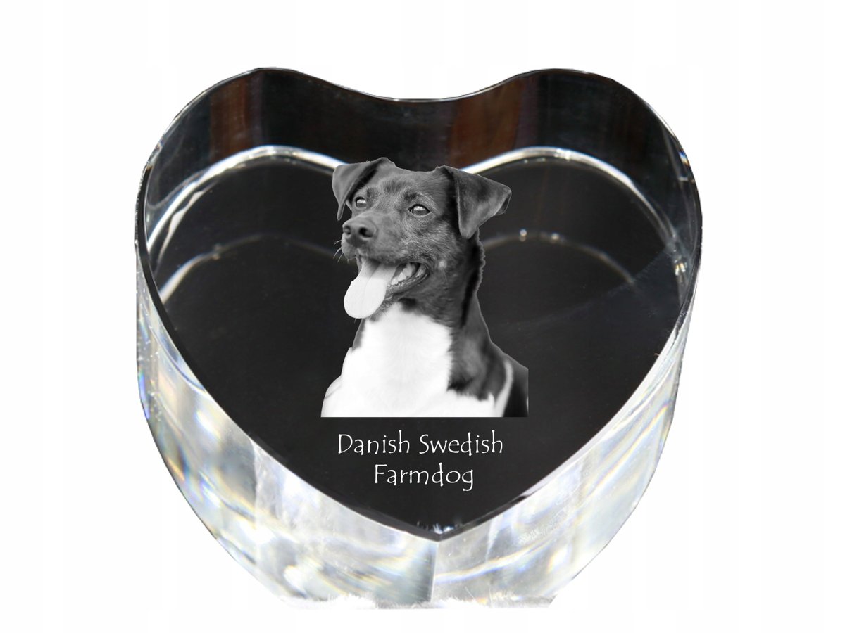 Duńsko-Szwedzki Pies Wiejski - Zdjęcie Psa W Krysztale, Kryształowe Serce, - Art-Dog | Sklep ...