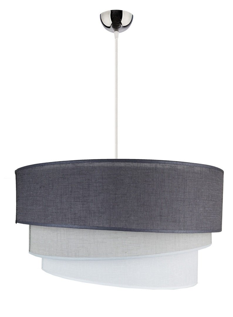 DUOLLA - nowoczesna lampa wisząca z abażurem TRIO, 45x25 cm antracyt ...