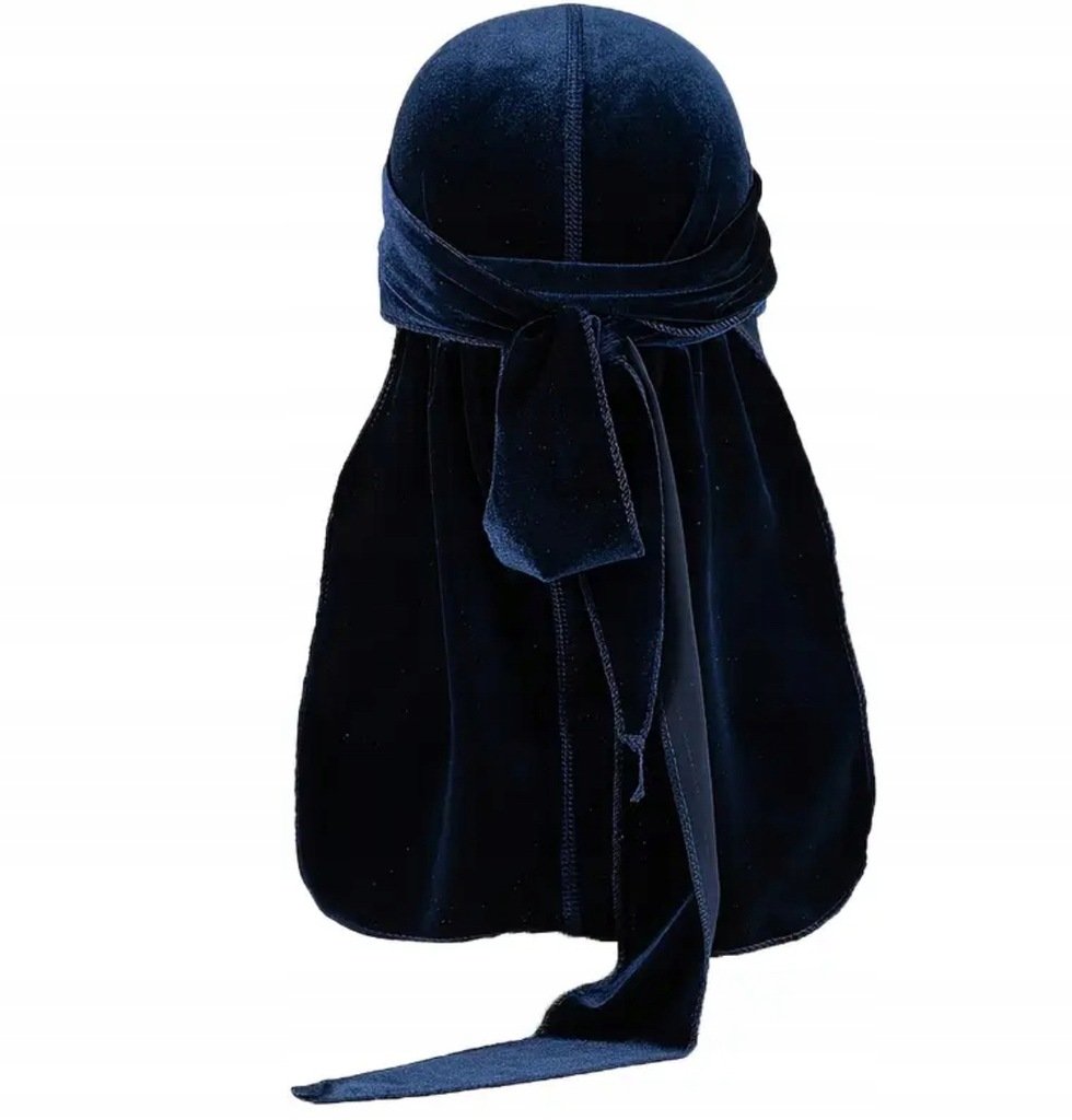 Durag Chusta Na Głowę Granatowa Niebieska Satynowa Streetwear - Inna ...