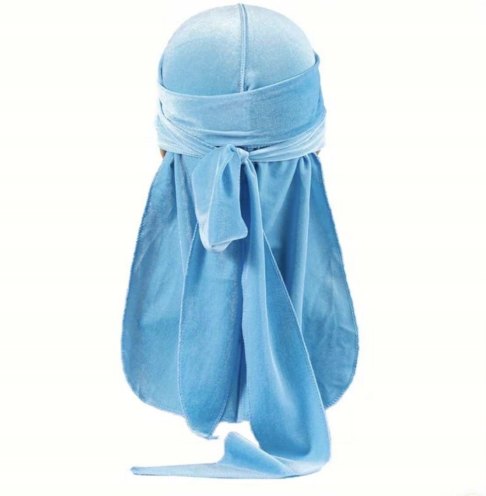 Durag Chusta Na Głowę Niebieska Satynowa Baby Blue Premium Streetwear ...